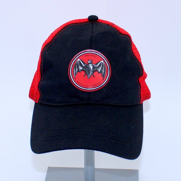 Bacardi | Accessories | Bacardi Red Black Bat Logo Snapback Mesh ...